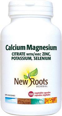 New Roots Herbal Calcium Magnesium Citrate with Zinc, Potassium, Selenium