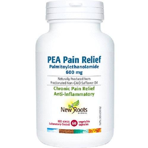 New Roots Herbal PEA Pain Relief Palmitoylethanolamide 600 mg 60 Caps