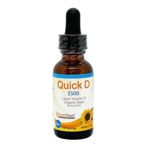NutriStart Quick D 2500 IU Liquid Vitamin D Organic Base Emulsified