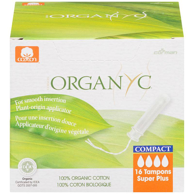 Organ(y)c 100% Organic Cotton Super Plus Tampons with BIO-Based Compac