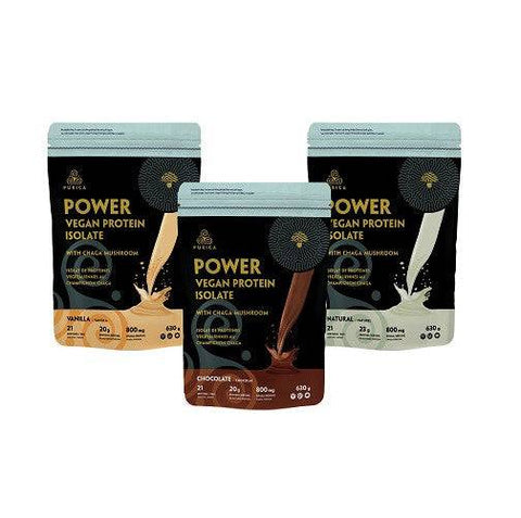 Purica Power Vegan Protein Isolate with Chaga Mushroom 630g