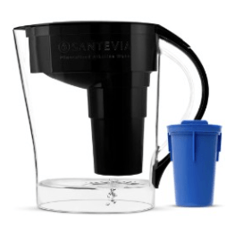 Santevia MINA Slim Series Mineralized Alkaline Water Pitcher - Black