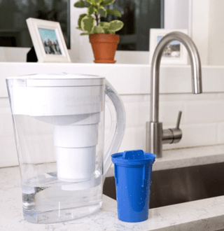 Santevia MINA Slim Series Mineralized Alkaline Water Pitcher - White