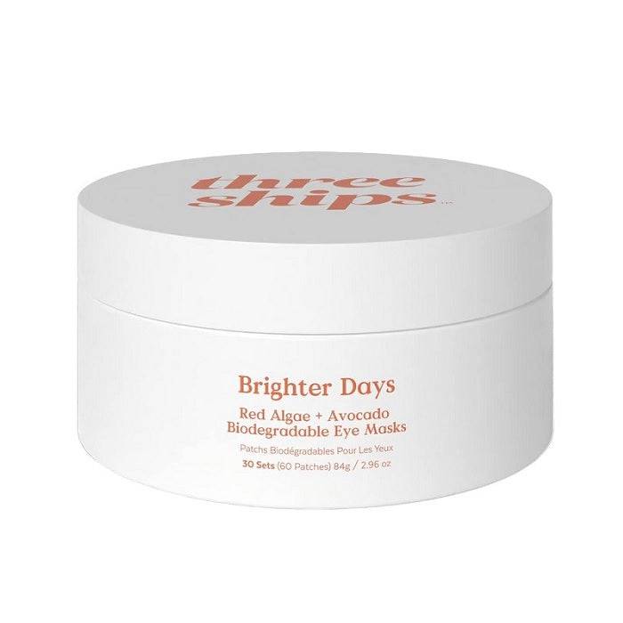 Three Ships Brighter Days Red Algae + Avocado Biodegradable Eye Masks ...