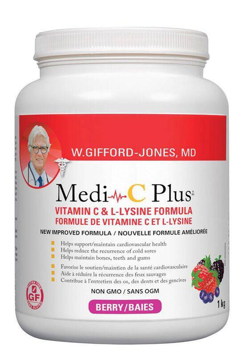 W. Gifford-Jones MD Medi-C Plus Vitamin C & L- Lysine Formula with ...